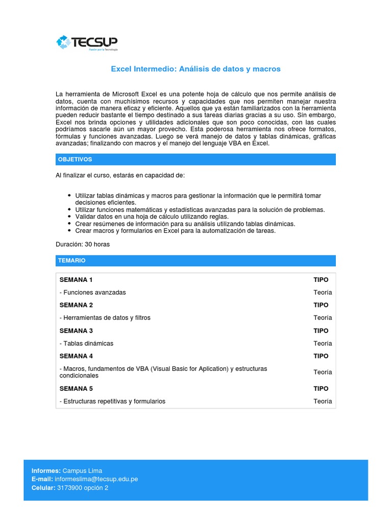 Maximiza tu productividad en Excel: Aprende análisis de datos avanzado y automatización a través ...