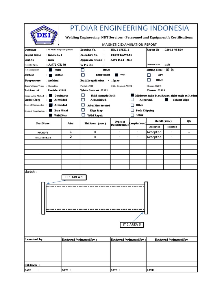 MT Pipa | PDF | Nondestructive Testing | Welding