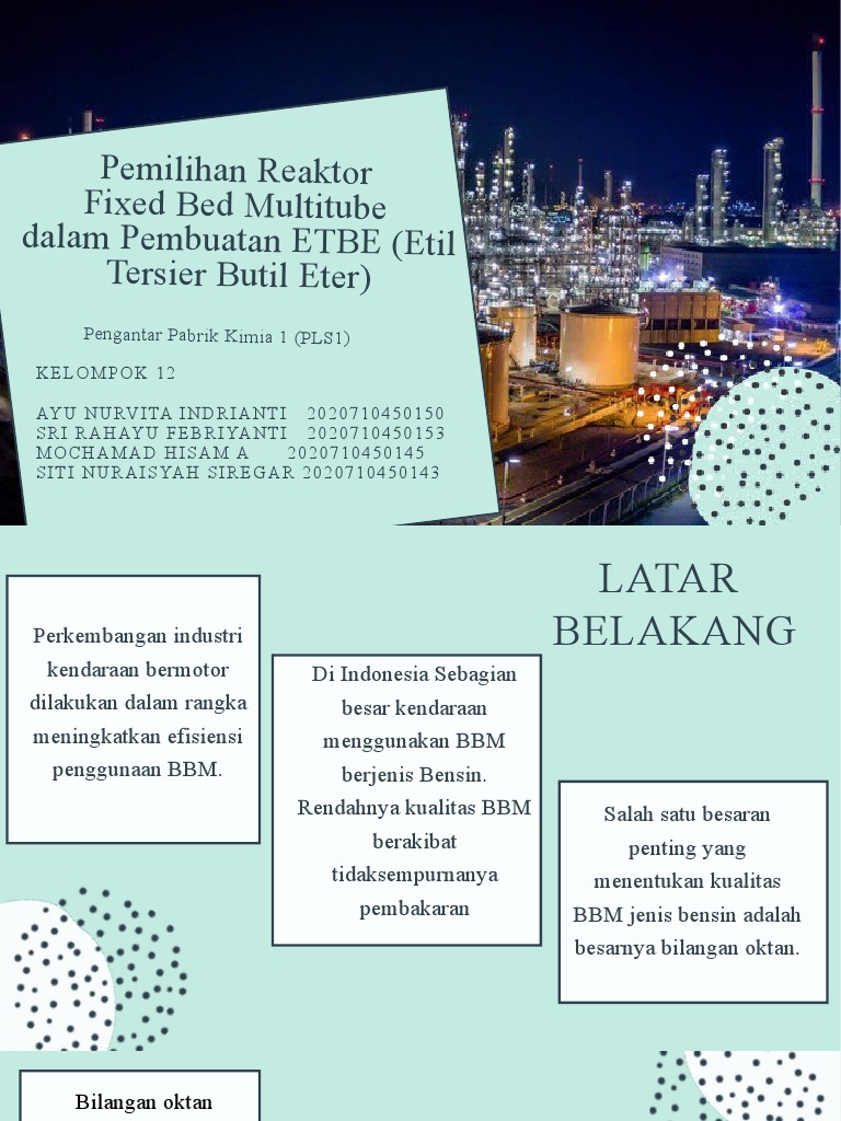 Pemilihan Reaktor Fixed Bed Multitube | PDF | Teknologi & Rekayasa