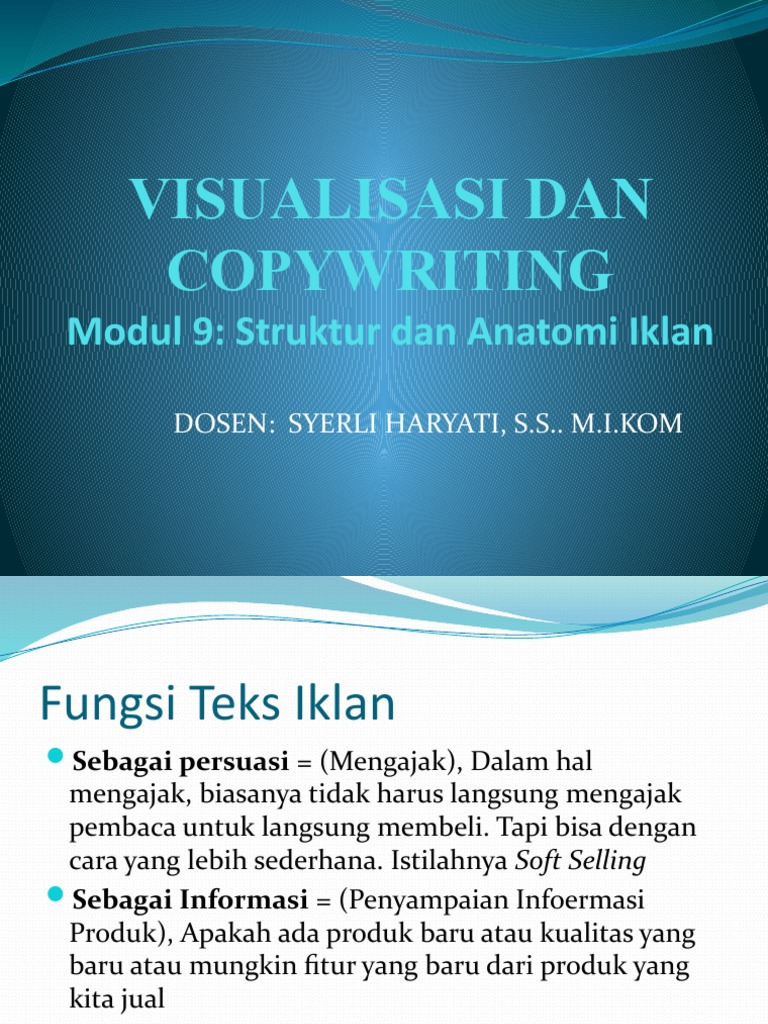 MODUL 9 Struktur Iklan Dan Anatomi Iklan | PDF