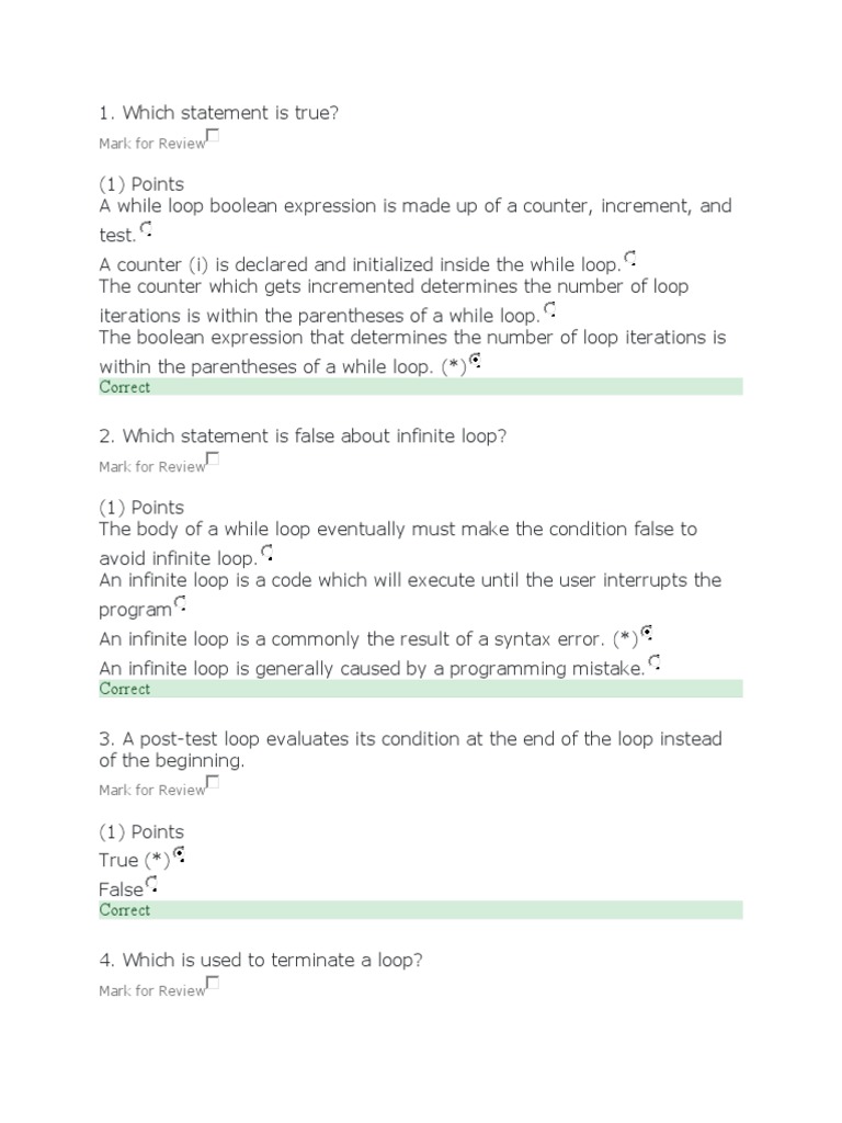 Test JFo Java Foundations Final Exam | PDF | Control Flow | Constructor ...