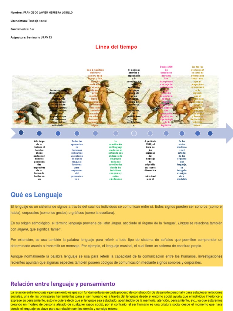 Historia Del Lenguaje PDF | PDF | Homo Sapiens | Comunicación