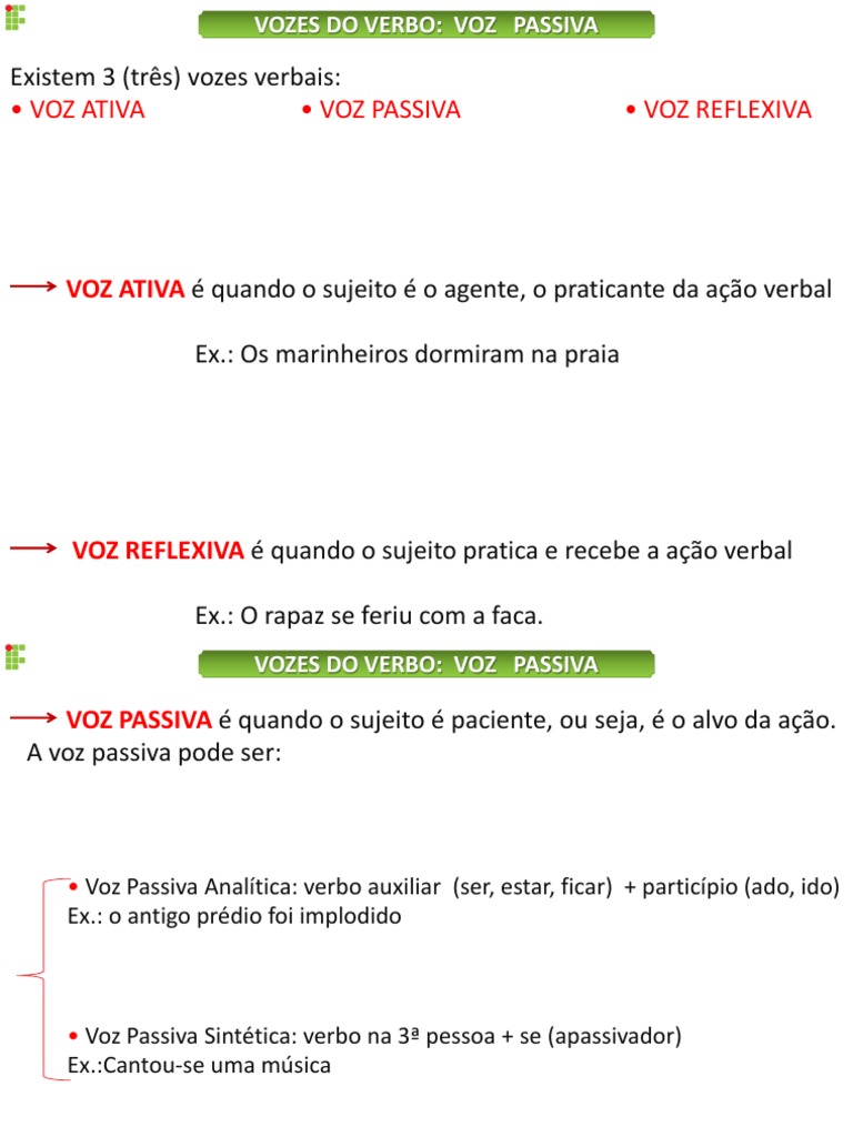 Exercícios sobre Voz Passiva e Agente | PDF | Assunto (gramática ...