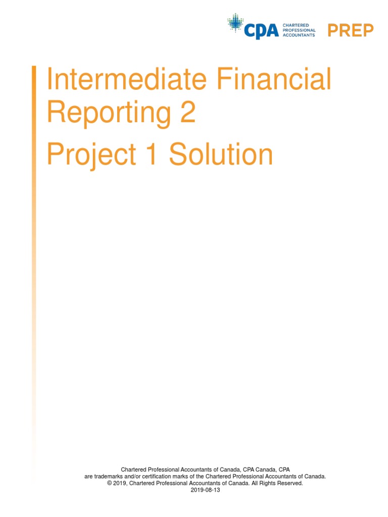 IF2 - Project 1 Solution PDF | PDF | Fair Value | Preferred Stock