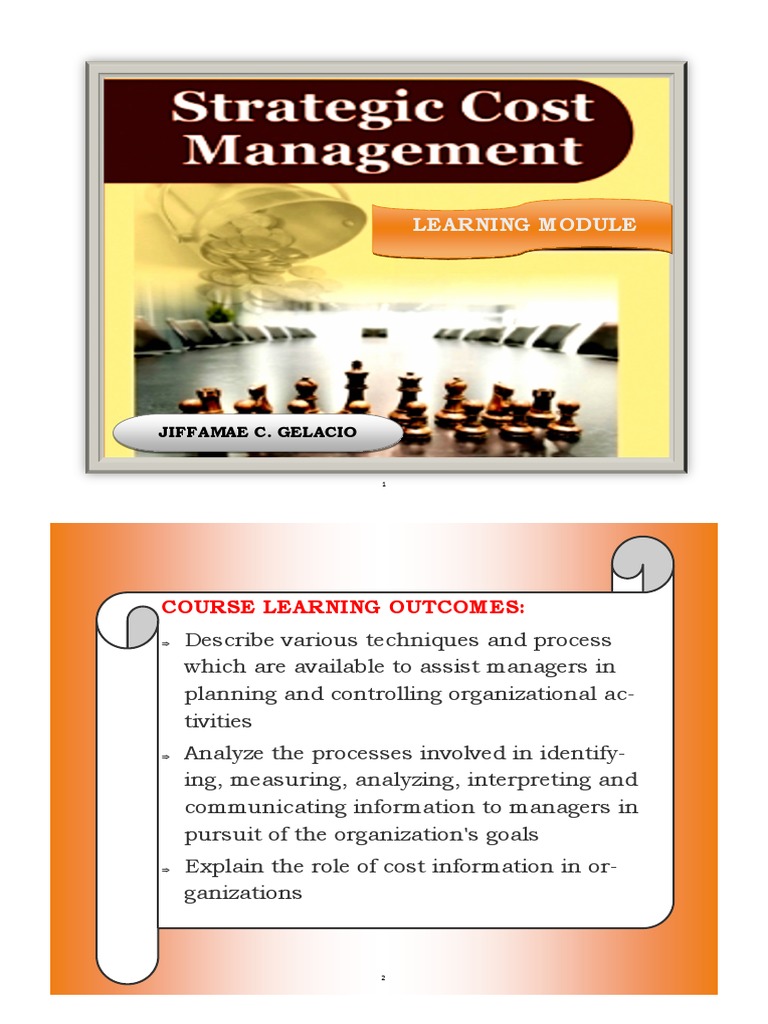 Strategic Cost Management PDF | PDF | Chief Financial Officer ...