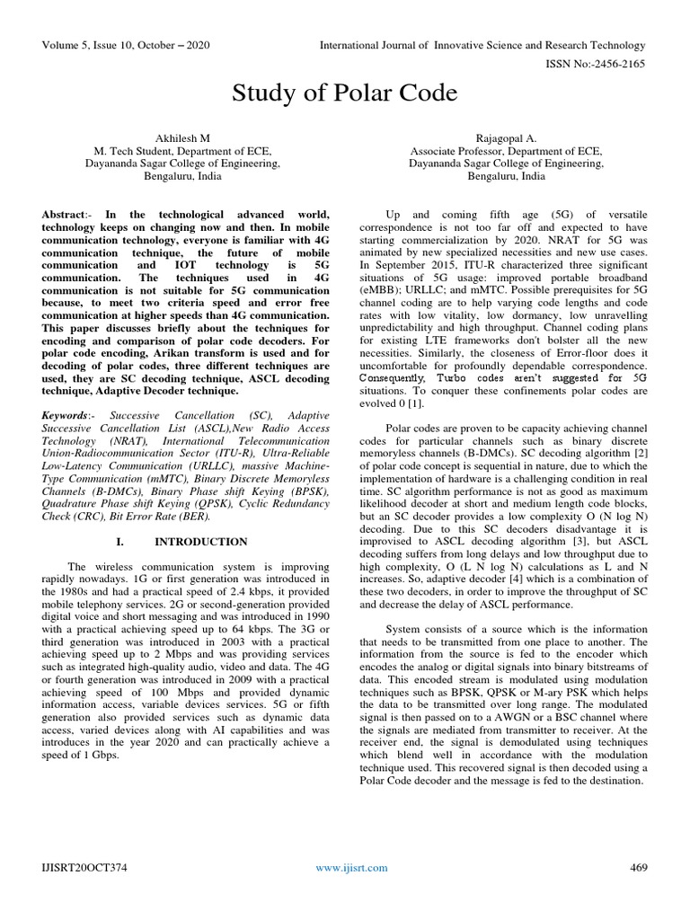 Study of Polar Code | PDF | Modulation | Electrical Engineering