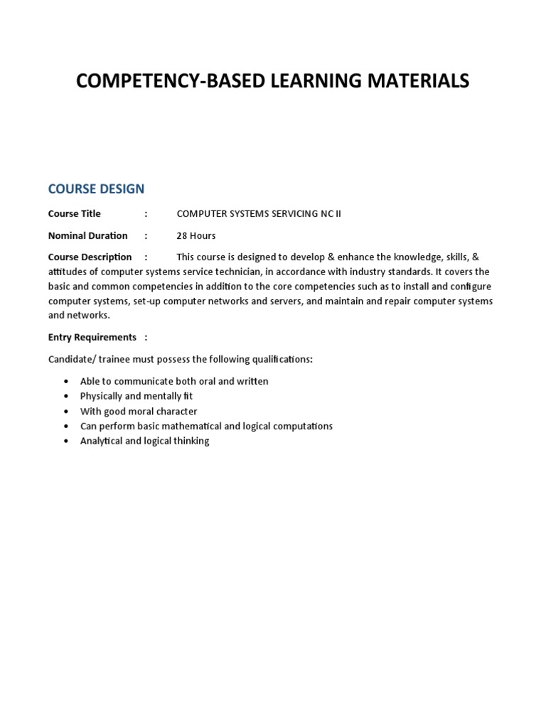 Course Design 1 | PDF