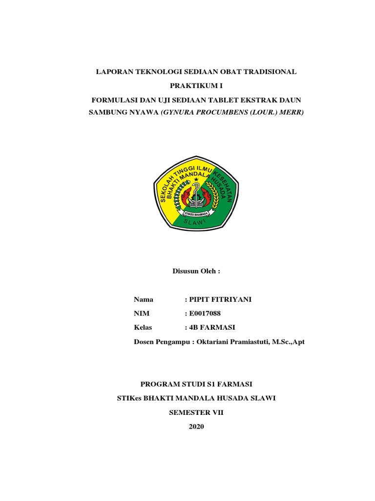 Laporan1 - P.TSOT - Pipit Fitriyani - E0017088 | PDF