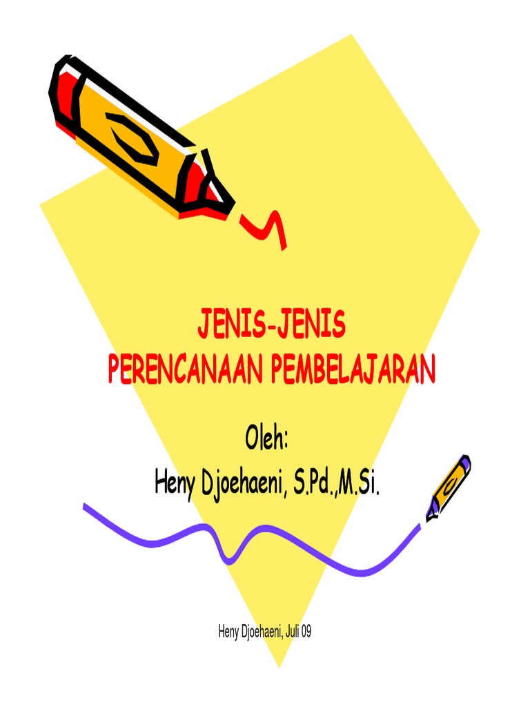 JENIS-JENIS PERENCANAAN PEMBELAJARAN (Compatibility Mode) | PDF