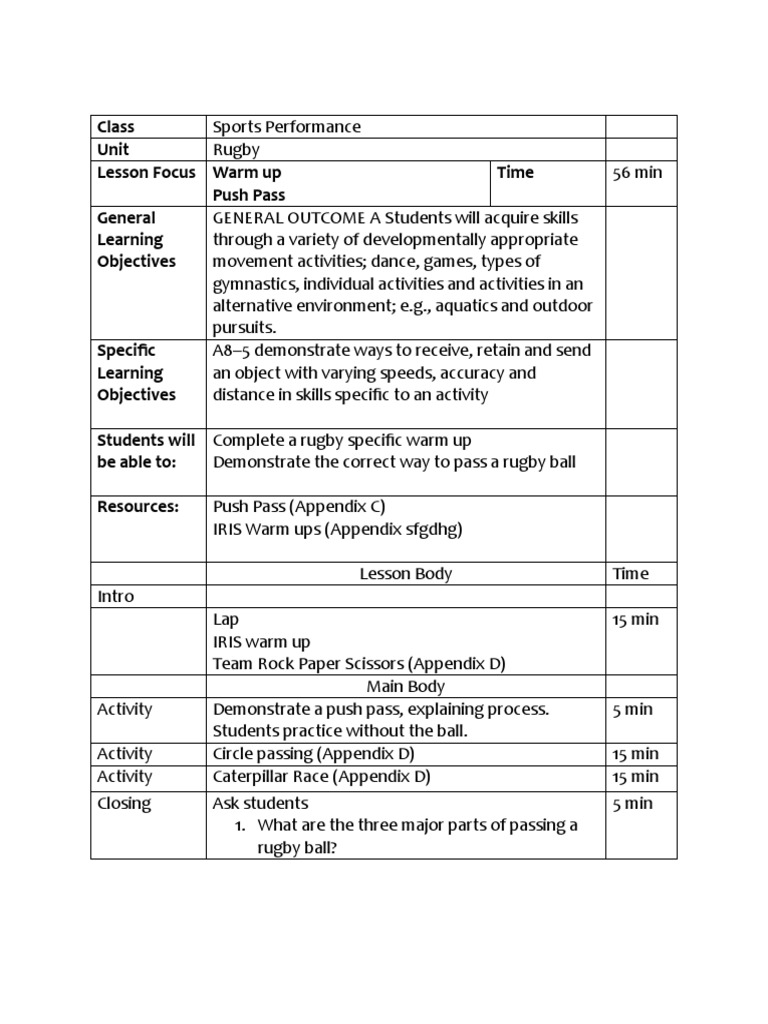Portfolio Lesson Plan | PDF