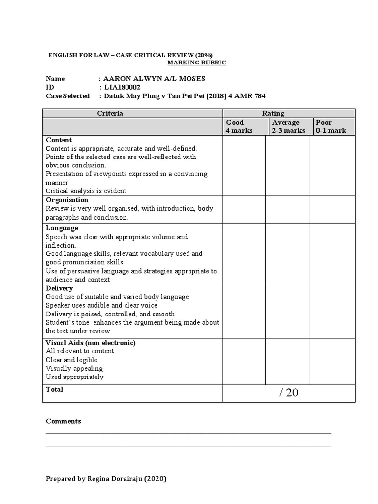Case Critical Review | PDF