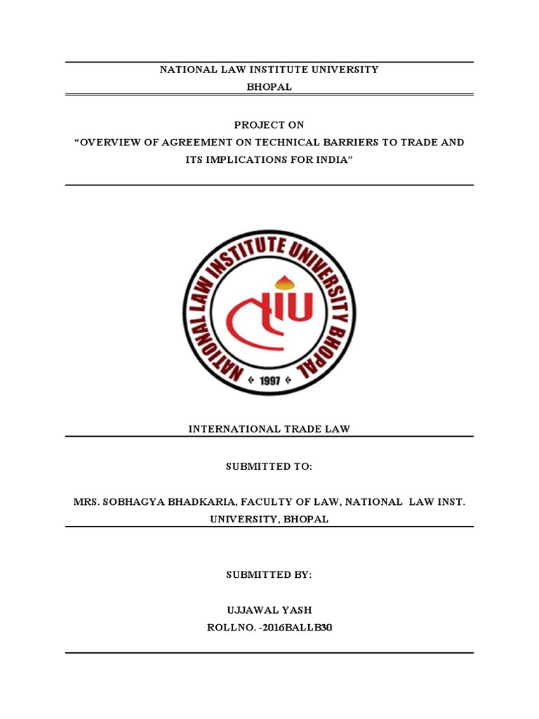 Itl Project Ujjawal | PDF | Non Tariff Barriers To Trade | Uruguay Round