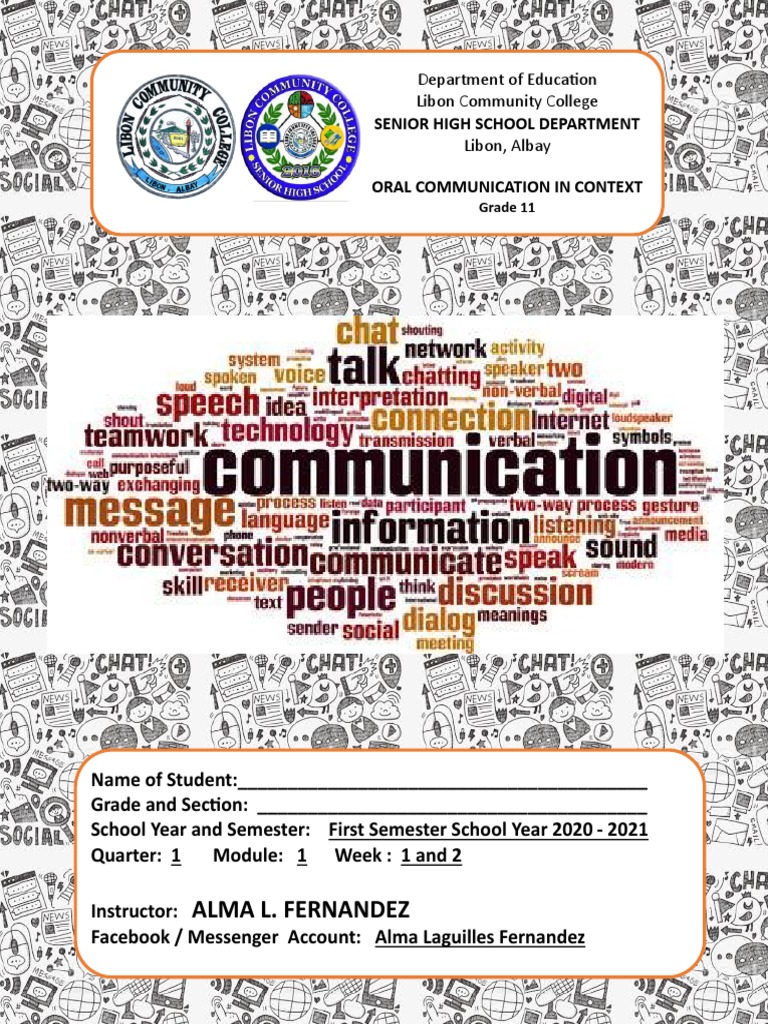 Oral Communication Modules 1 and 2 PDF | PDF | Nonverbal Communication | Code
