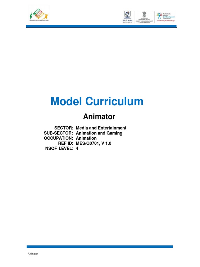 Animator Syllabus and Curriculam | PDF | Animation | 3 D Computer Graphics