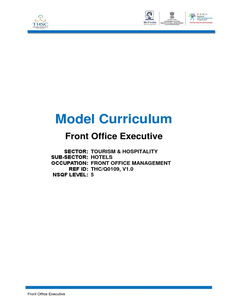 Front Office Executive Curriculam and Syllabus | PDF | Personal Trainer ...