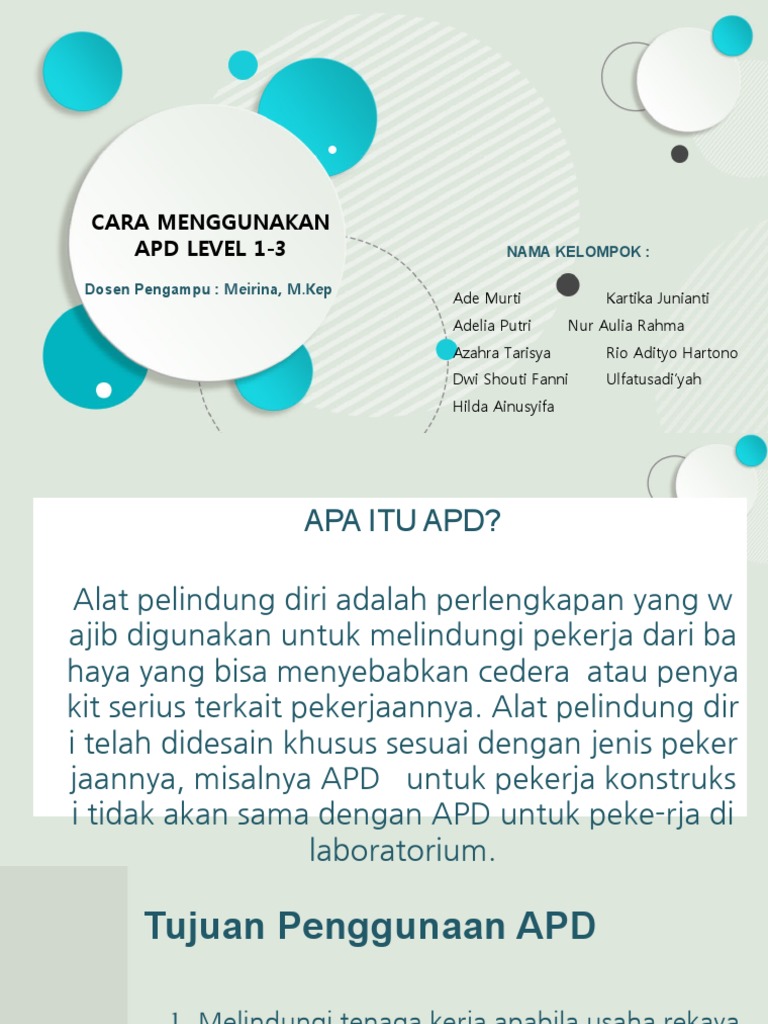 Kelompok 3 Apd Level 1-3 | PDF | Kesehatan Holistik | Sains & Matematika