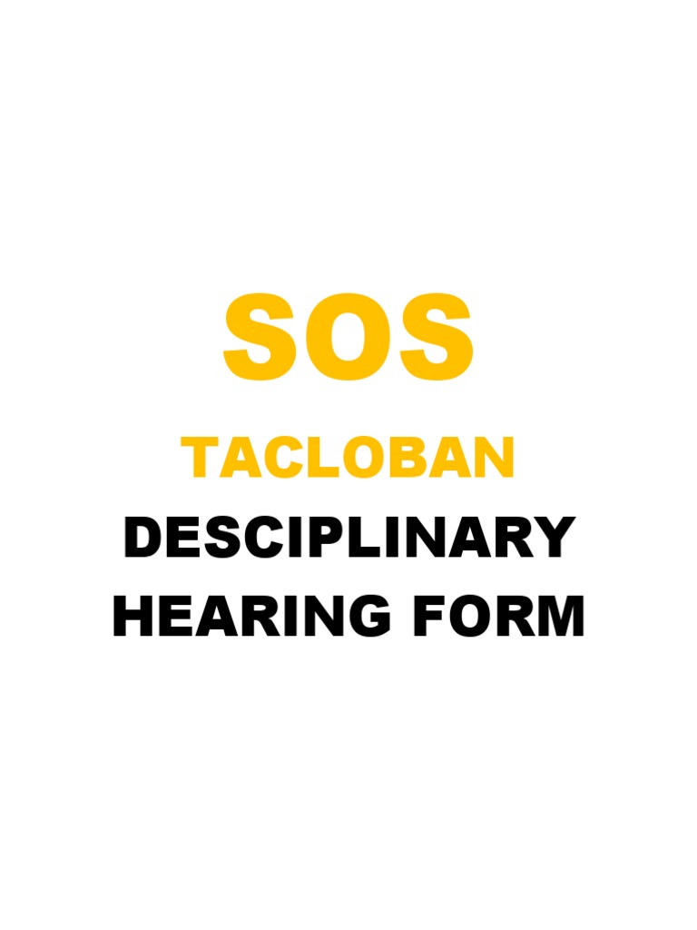 Disciplinary Hearing Form | PDF | Government | Justice