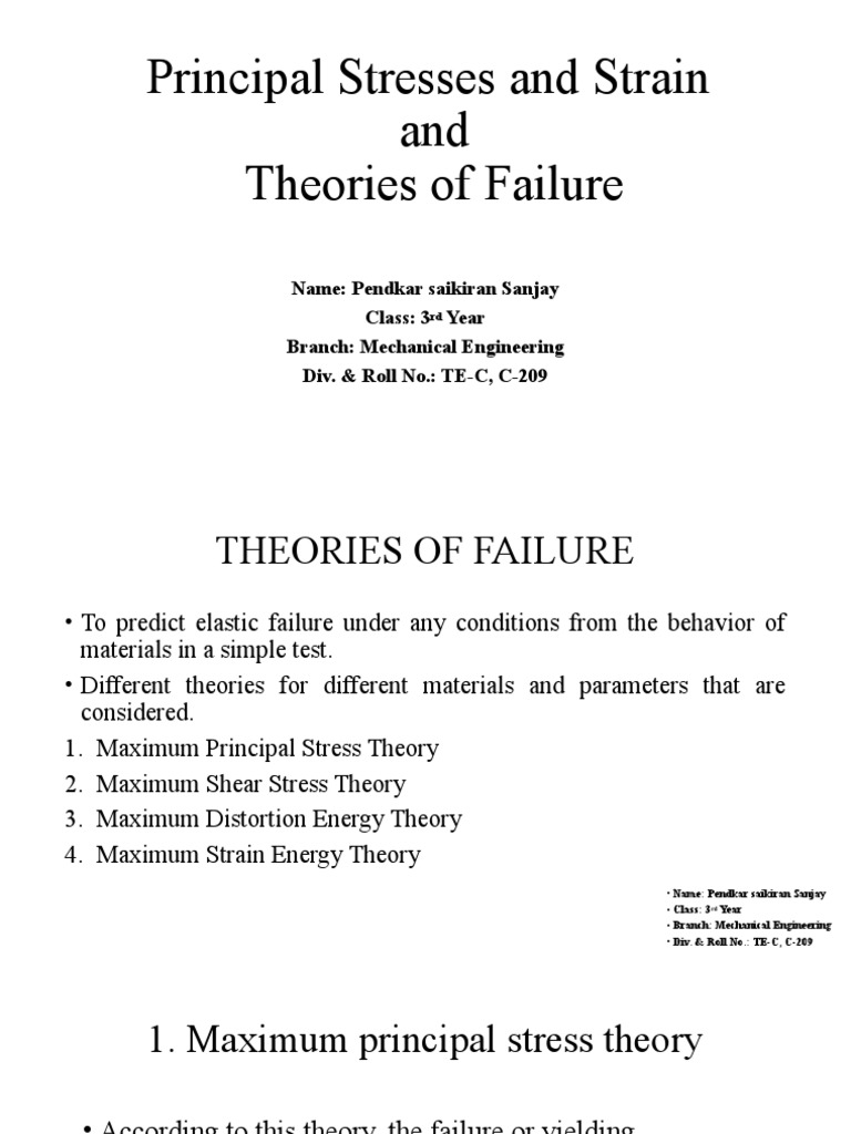 Theories of Failure | PDF | Physics | Materials Science