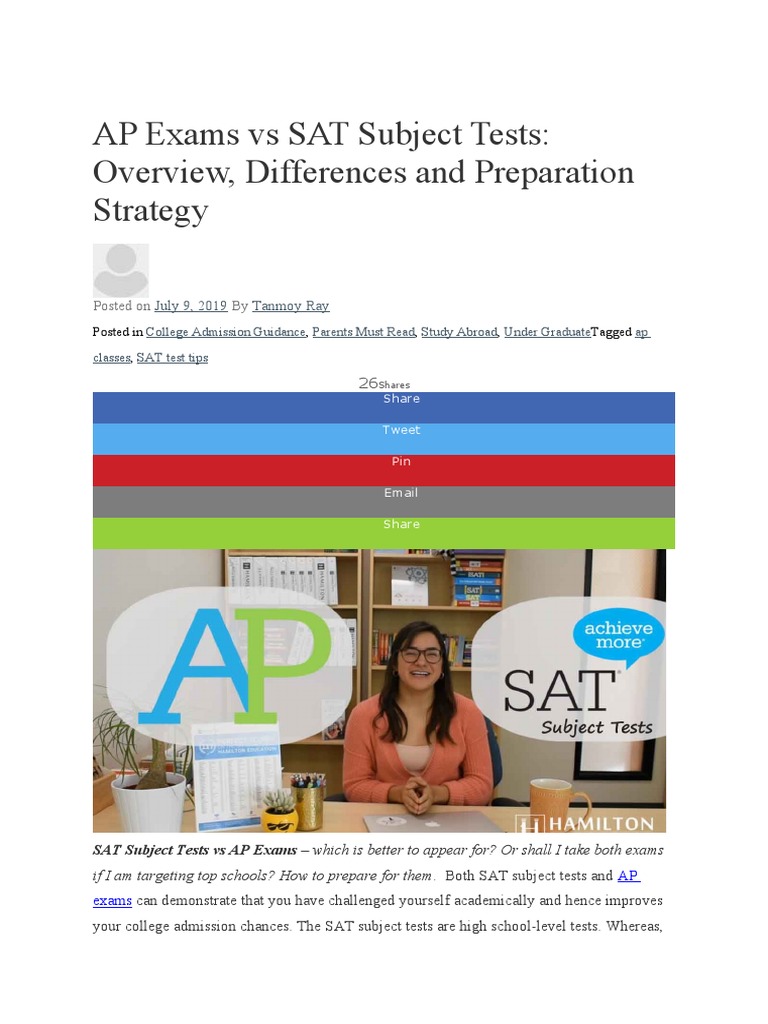 AP vs SAT: A Guide for College Hopefuls | PDF | Sat | Act (Test)
