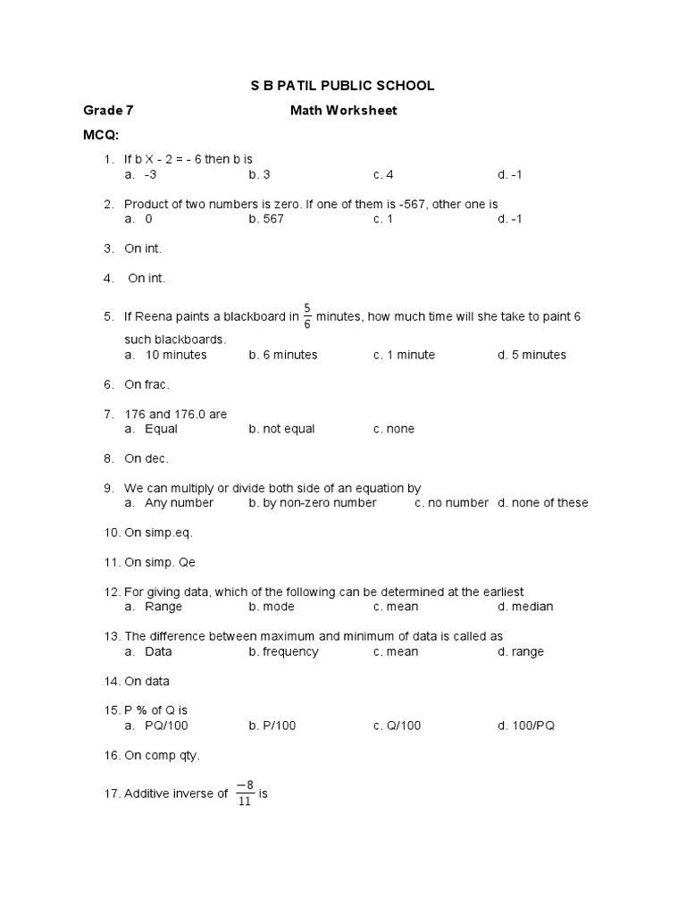Worksheet EVA 2 | PDF | Rational Number | Fraction (Mathematics)