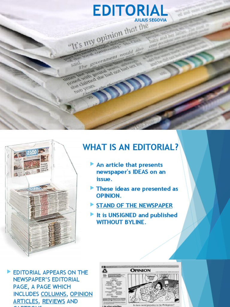 Understanding Newspaper Editorials | PDF | Newspapers | Editorial