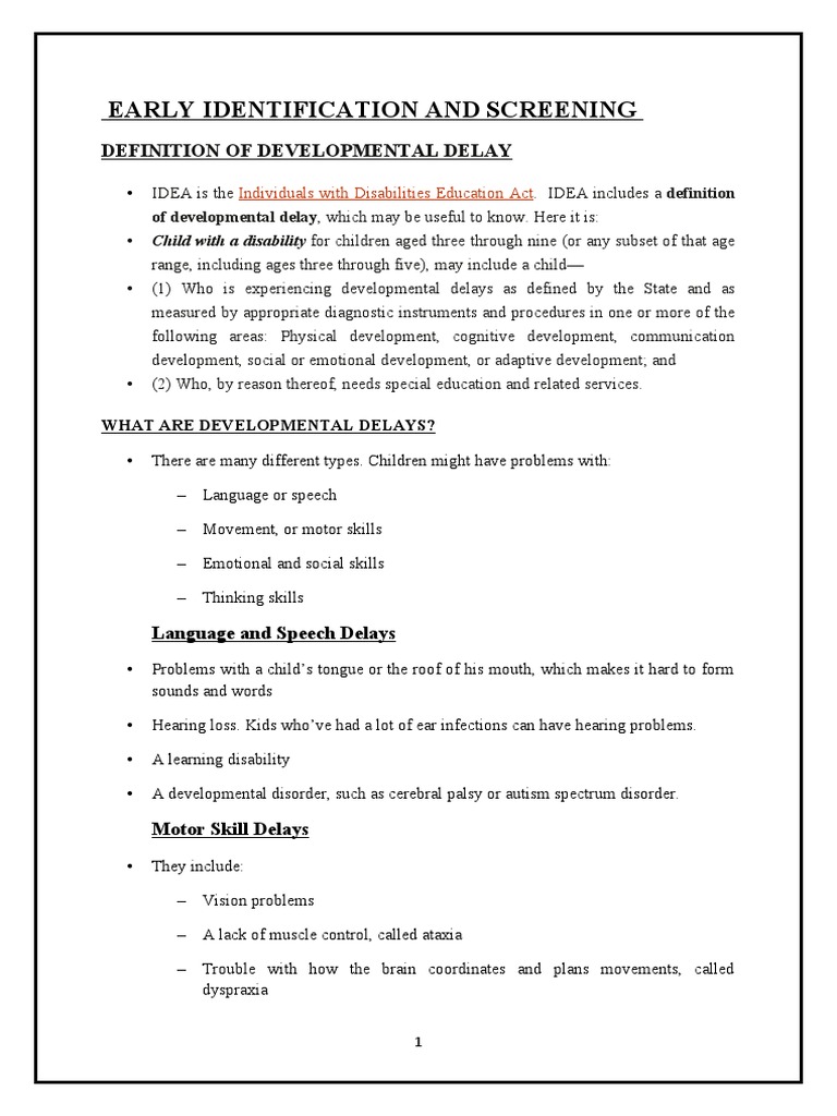 Early Identification | PDF | Autism | Developmental Disabilities