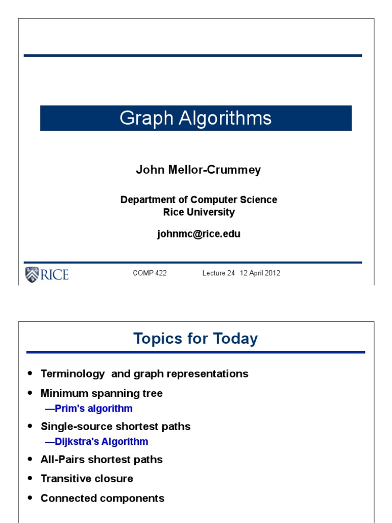 Graph Algorithm | PDF | Vertex (Graph Theory) | Discrete Mathematics