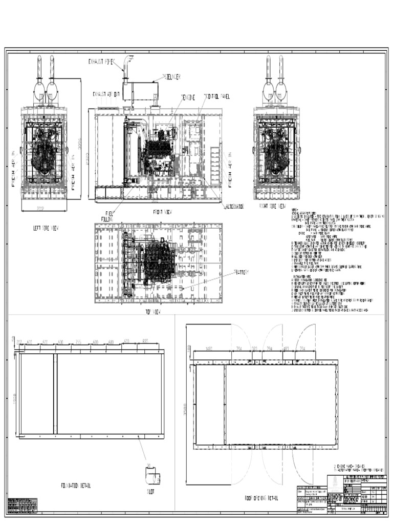 500KVA DG Set GA PDF | PDF