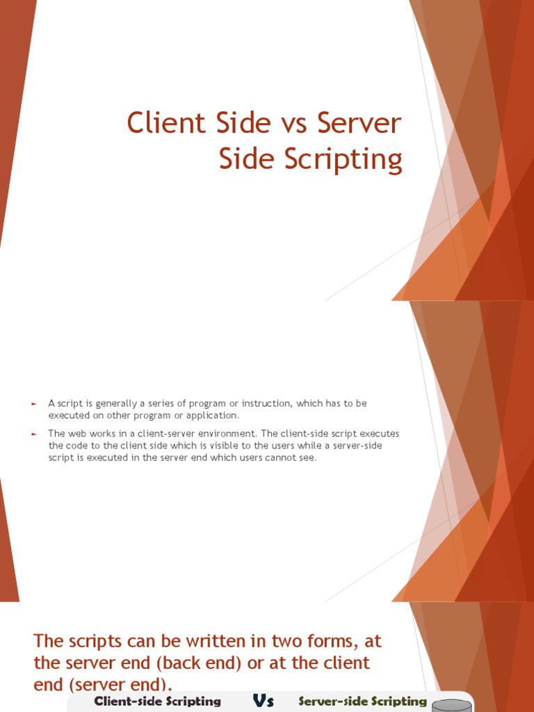 Client Side Vs Server Side | Download Free PDF | Dynamic Web Page | Web Server