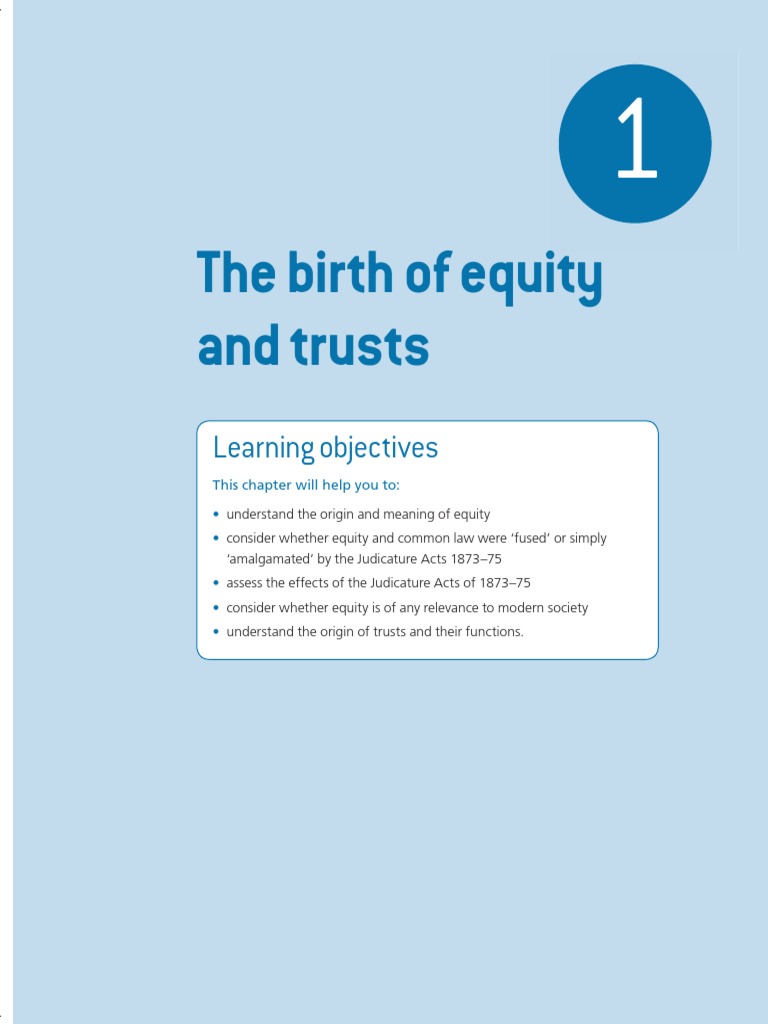 The Birth of Equity | PDF | Equity (Law) | Court Of Chancery