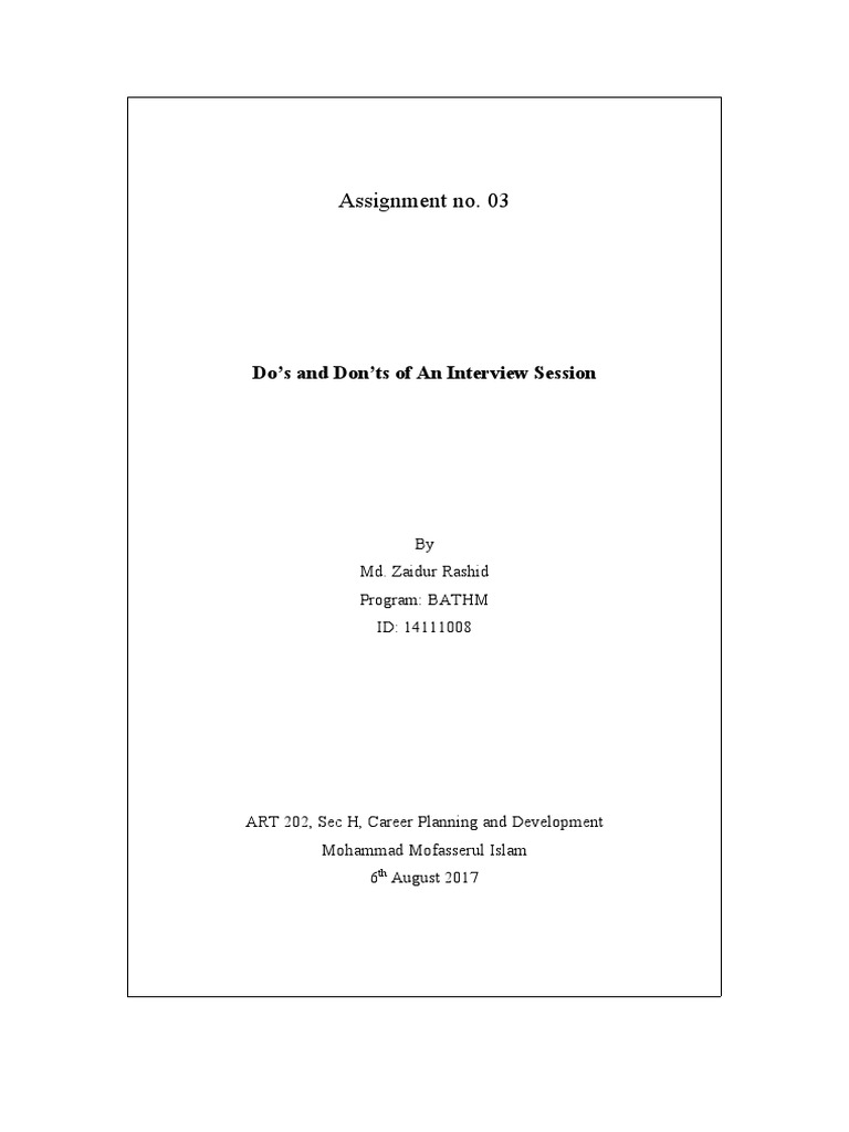 ART 202 Cover Page | PDF