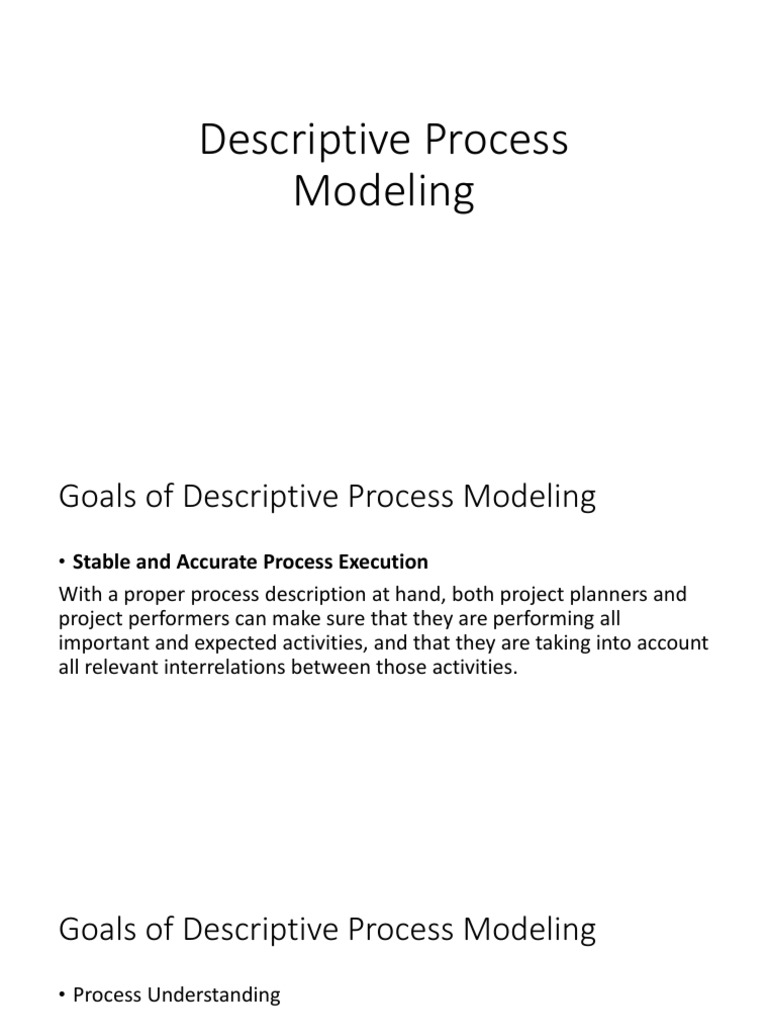 Unit2 1 Descriptive Model | PDF | Goal | Systems Science