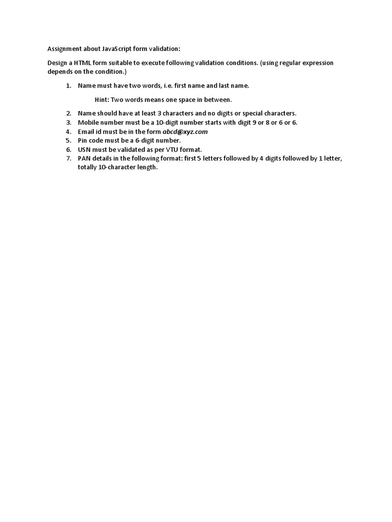 Form Validation Mastery: JavaScript Validation of Name, Mobile Number ...