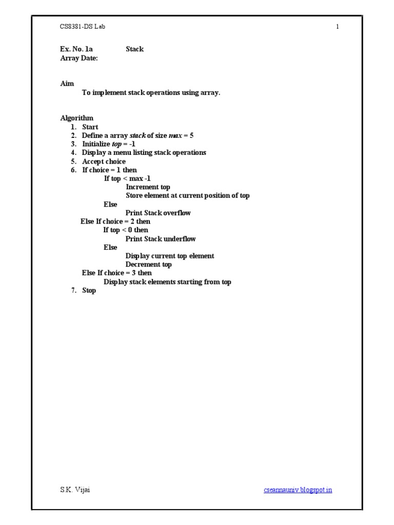 CS8381-DS Lab 1: S.K. Vijai Anand | PDF | Scheduling (Computing) | Queue (Abstract Data Type)