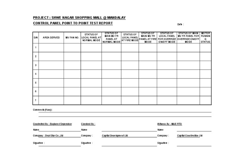Panel Testing Form PDF | PDF