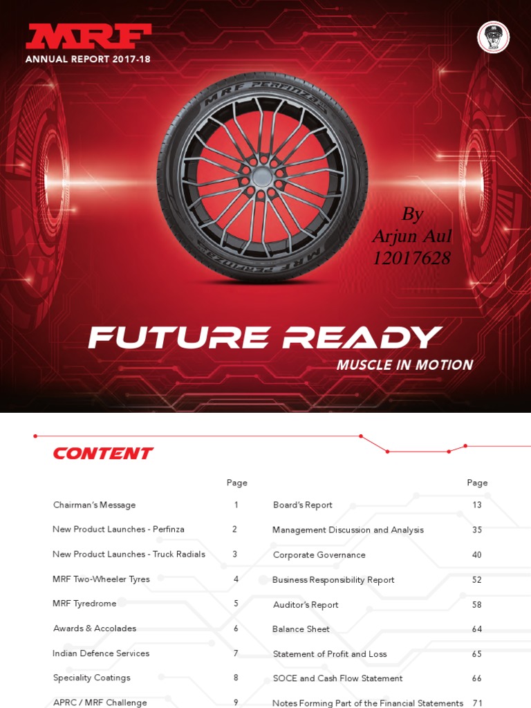 MRF Annual-Report-2018 | PDF | Dividend | Economic Growth