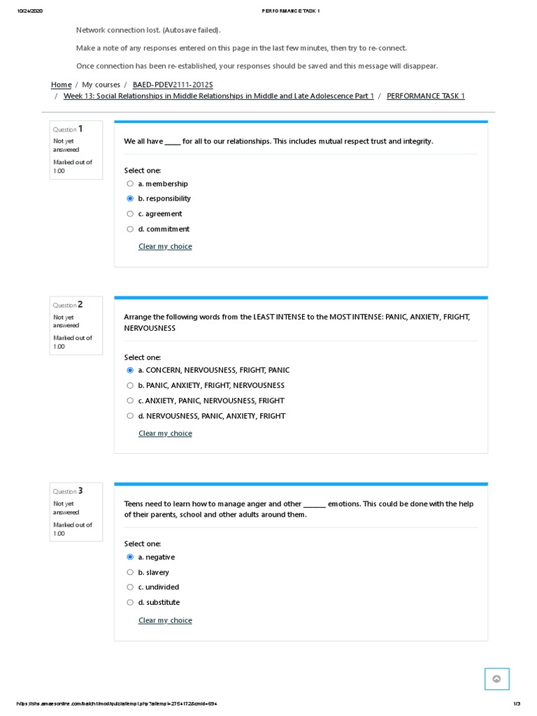 Perdev Performance Task 1 (2ND Sem) | PDF | Anxiety | Leadership