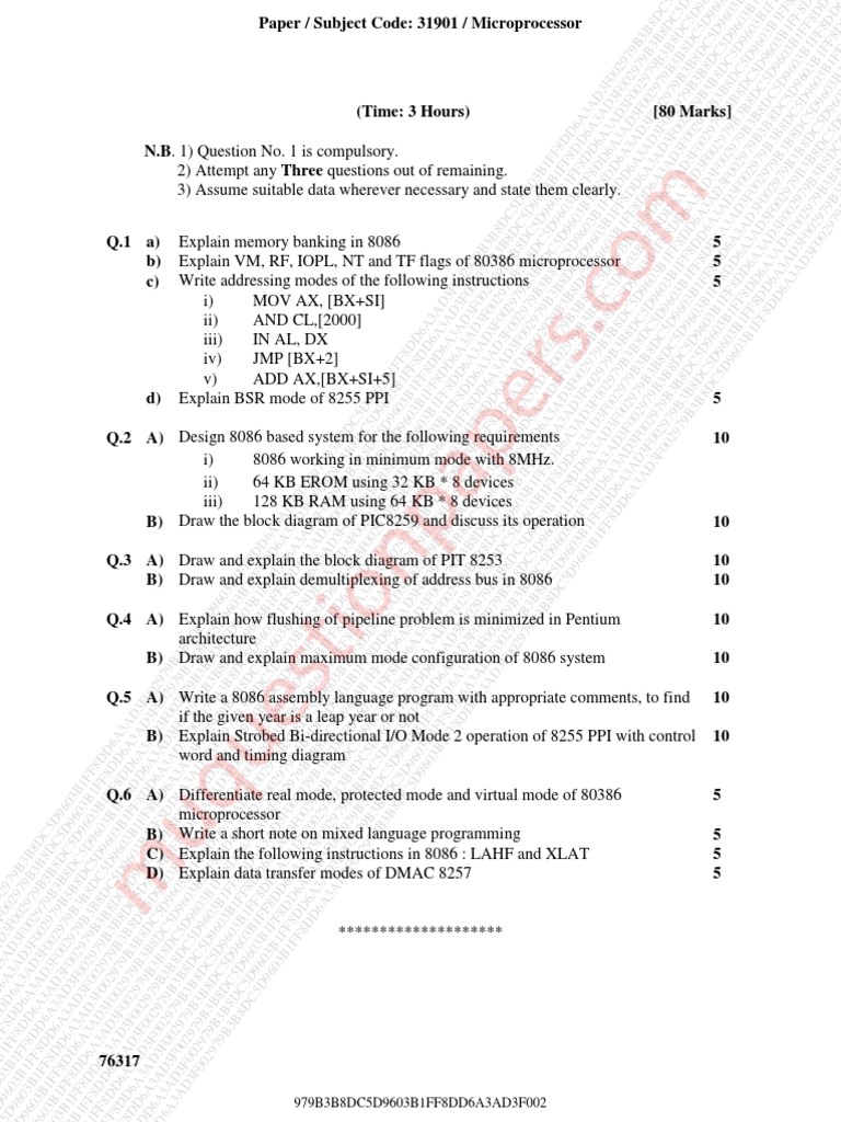 TE-Comps SEM5 MP-CBCGS DEC19 PDF | Download Free PDF | Electronic Engineering | Computer Hardware