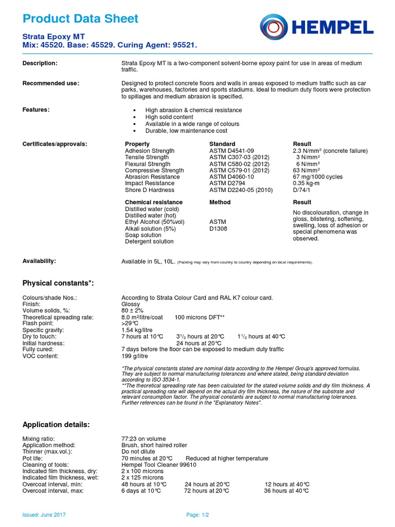 PDS STRATA EPOXY MT 45520 en-GB PDF | PDF | Epoxy | Paint