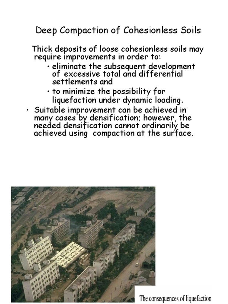 2 - Deep Compaction of Cohesionless Soils | PDF | Sintering | Soil