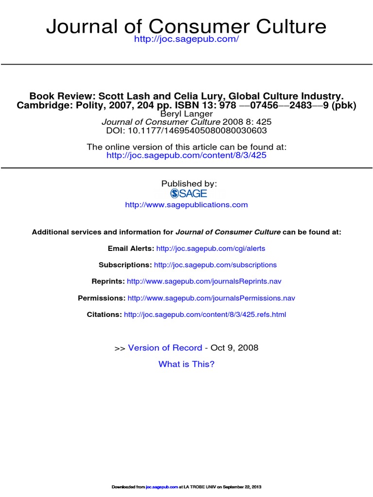 Scott - Lash - and - Celia - Lury 5pp PDF | PDF | Theory | Capital ...