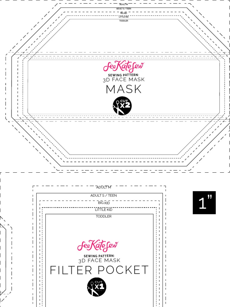 3D Mask Template See Kate Sew PDF | PDF