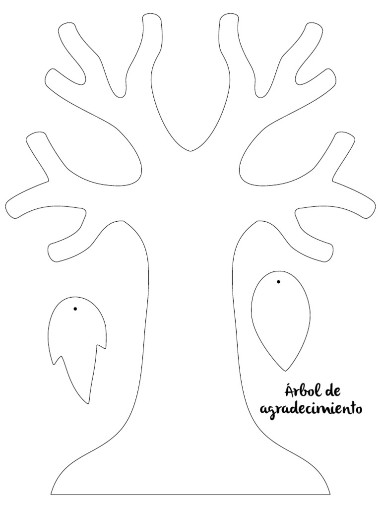 Plantilla Arbol Agradecimiento PDF | PDF