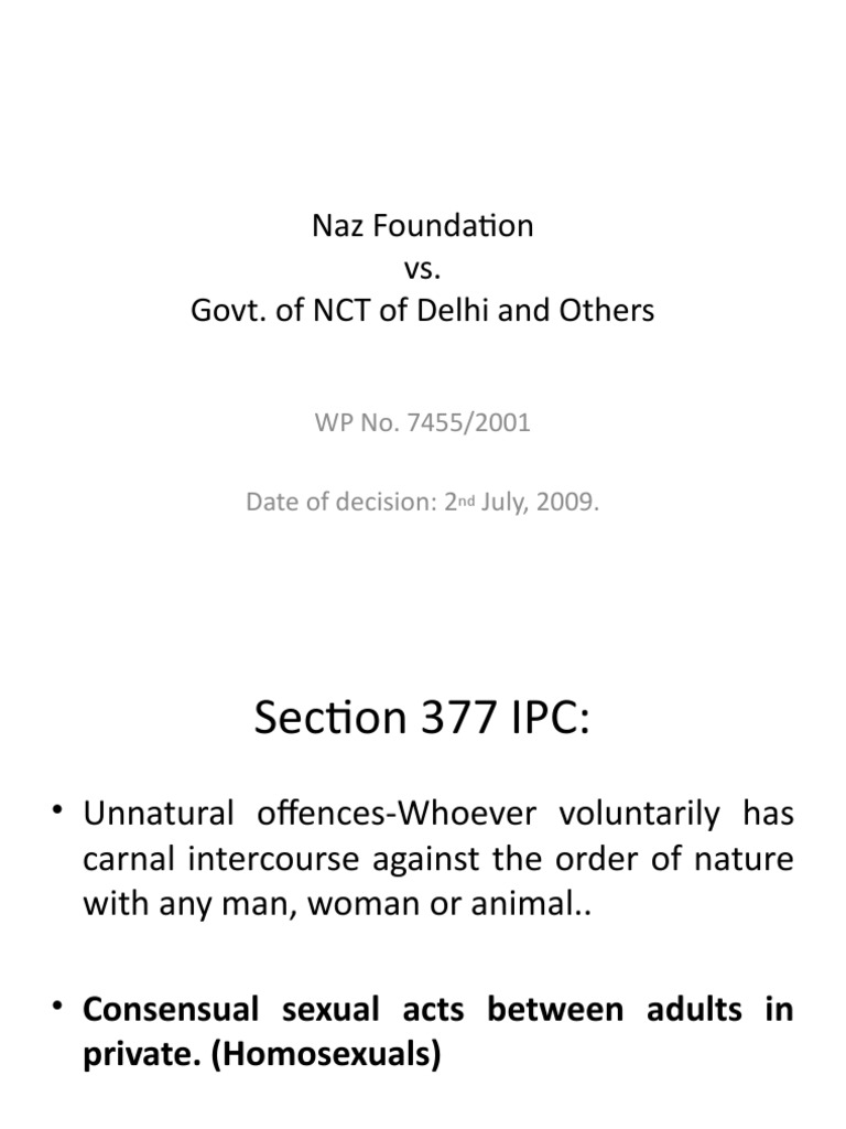 Naz Foundation v. Govt. | PDF | Privacy | Applied Ethics
