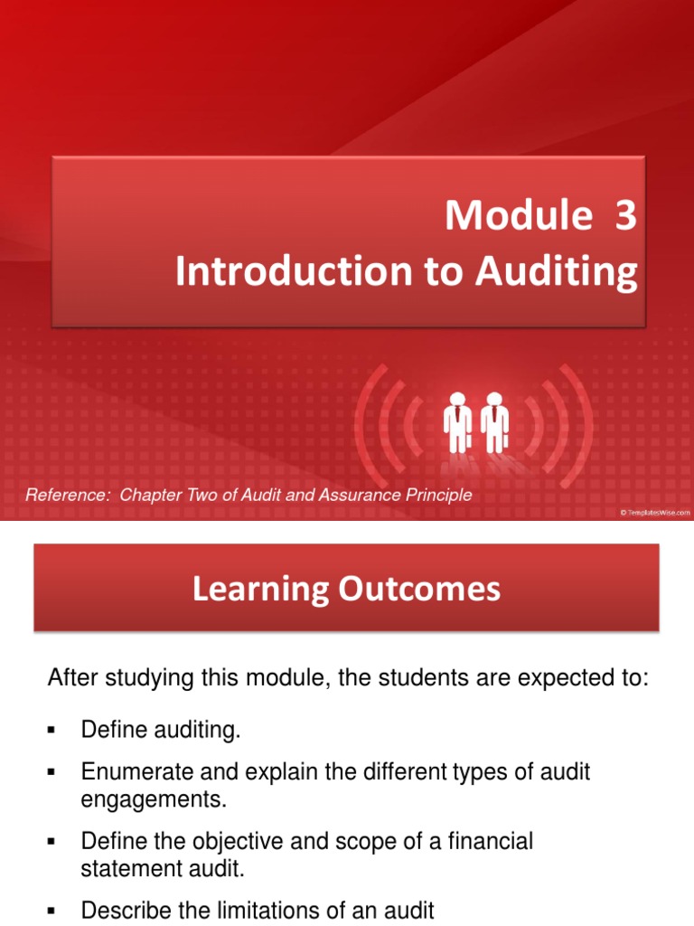 Introduction To Auditing Reference Chapter Two Of Audit And Assurance Principle Pdf
