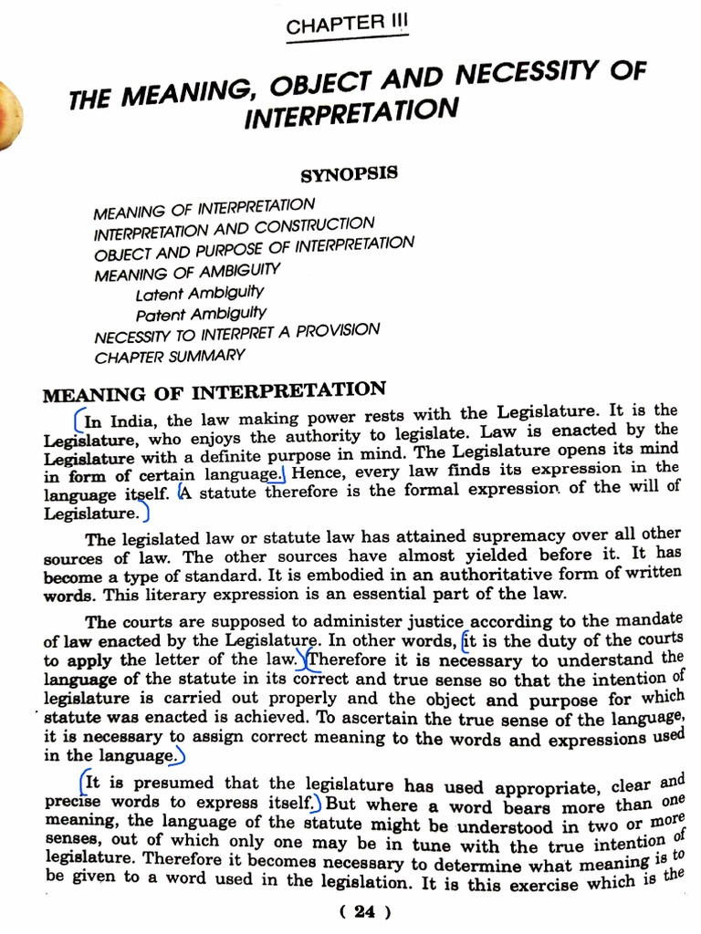 3 - Meaning, Object and Necessity of Interpretation | PDF | Ambiguity ...