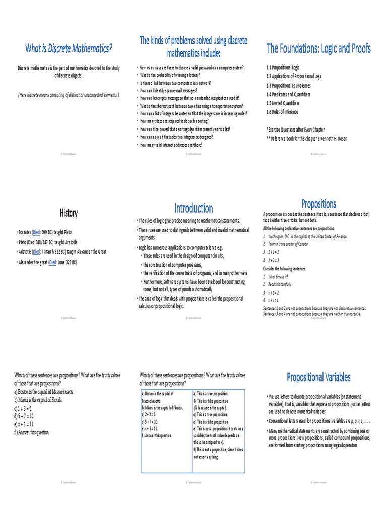 Discrete Math2 | PDF | Logical Expressions | Syntax (Logic)