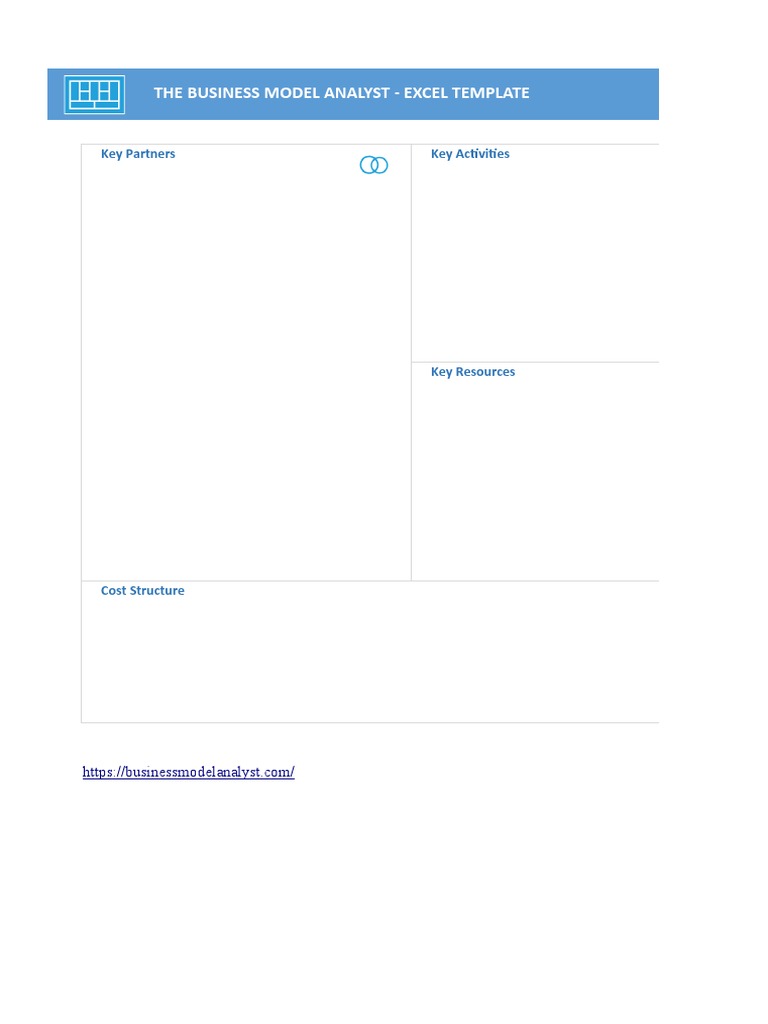 The Business Model Analyst - Excel Template: Key Partners Key ...