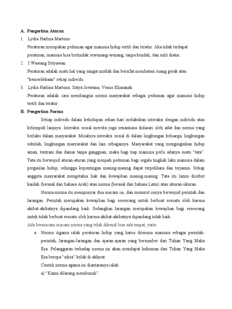 Contoh dan Fungsi Norma dalam Masyarakat | PDF | Ilmu Sosial