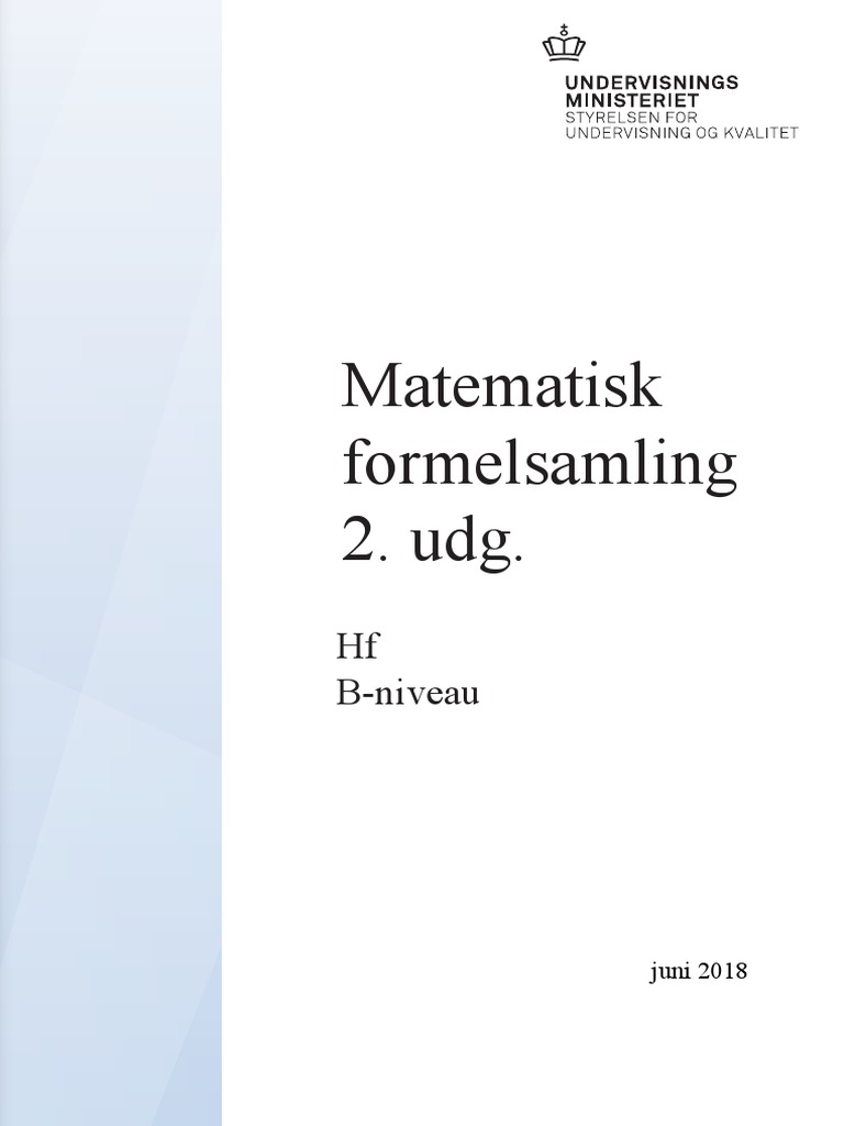 Mat B HF Formelsamling PDF | PDF